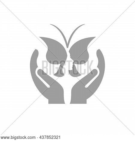 Hand Butterfly Logo Vector & Photo (Free Trial) | Bigstock