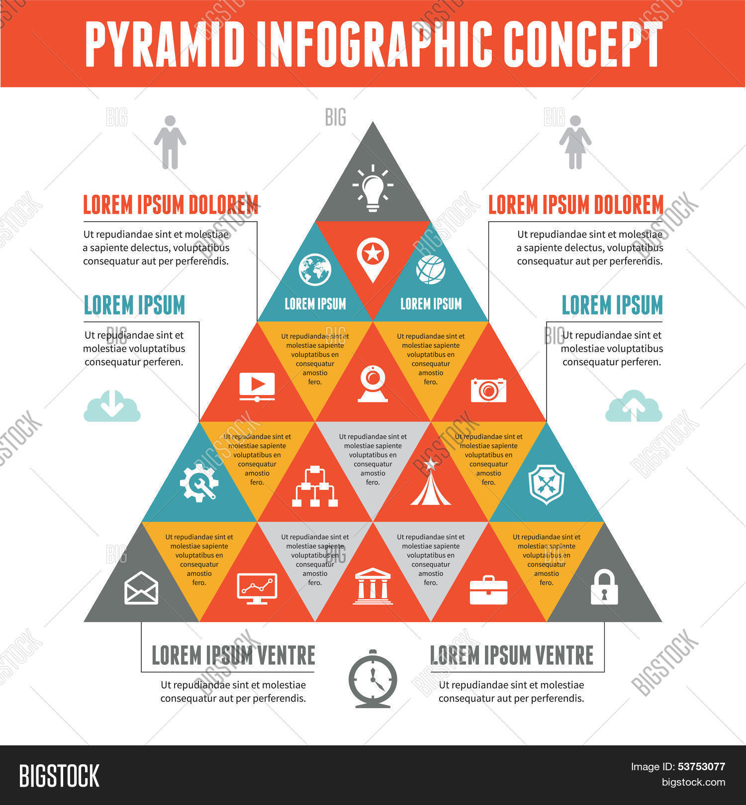 Pyramid Infographic Vector & Photo (Free Trial) | Bigstock