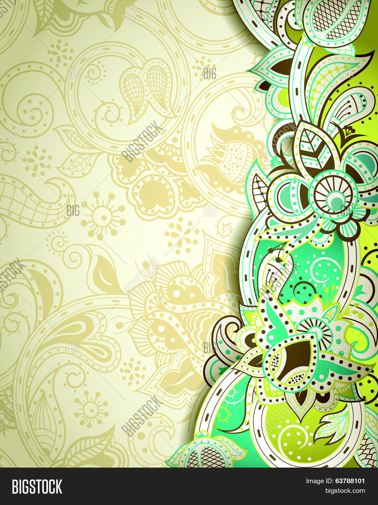 Abstract Green Floral Vector & Photo (Free Trial) | Bigstock