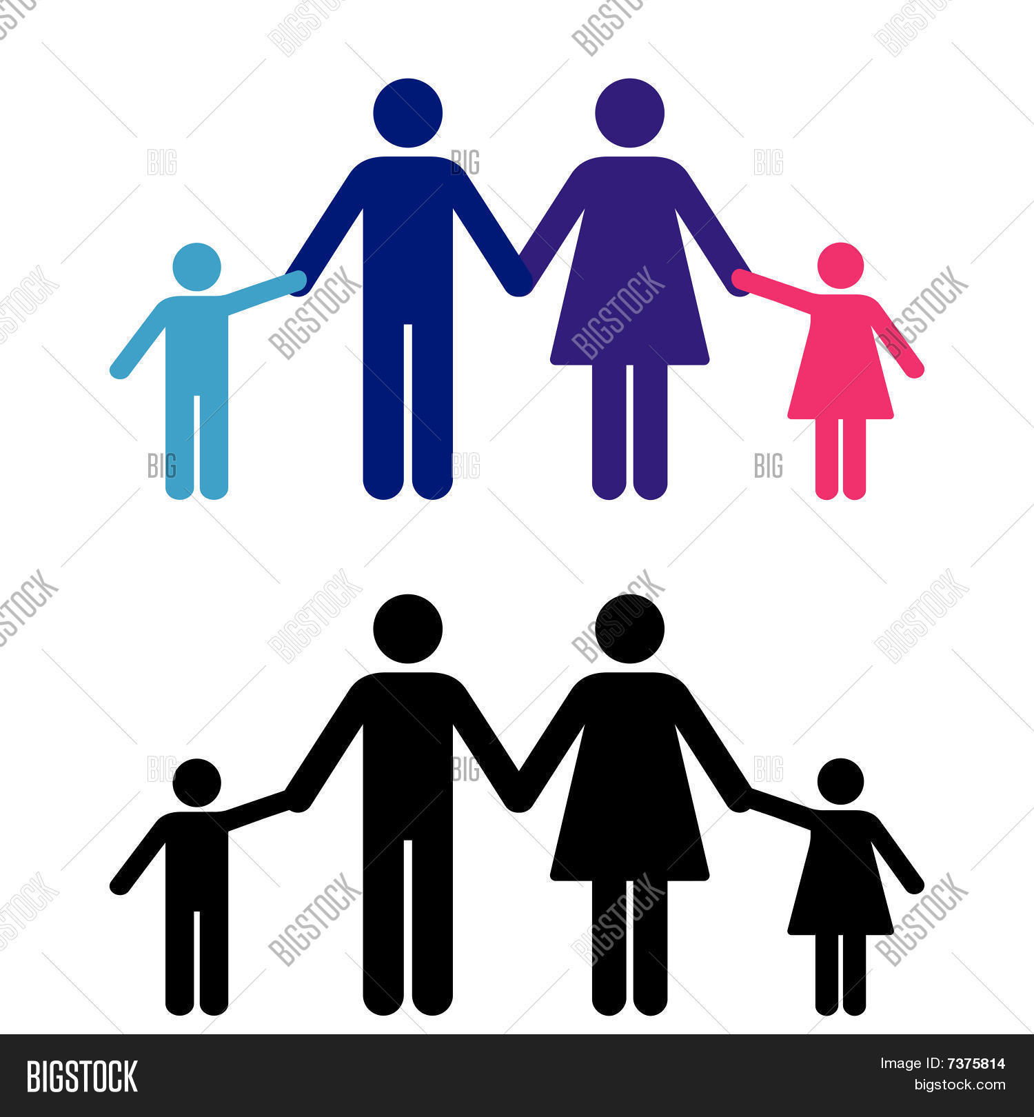 Vector Family Holding Vector & Photo (Free Trial) | Bigstock