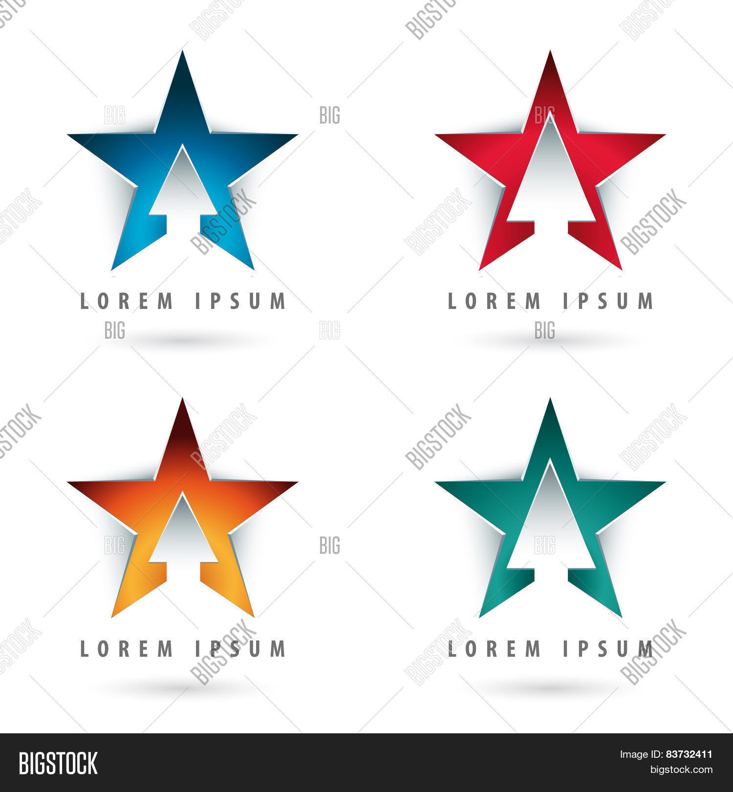 Star Shaped Logos Vector & Photo (Free Trial) | Bigstock