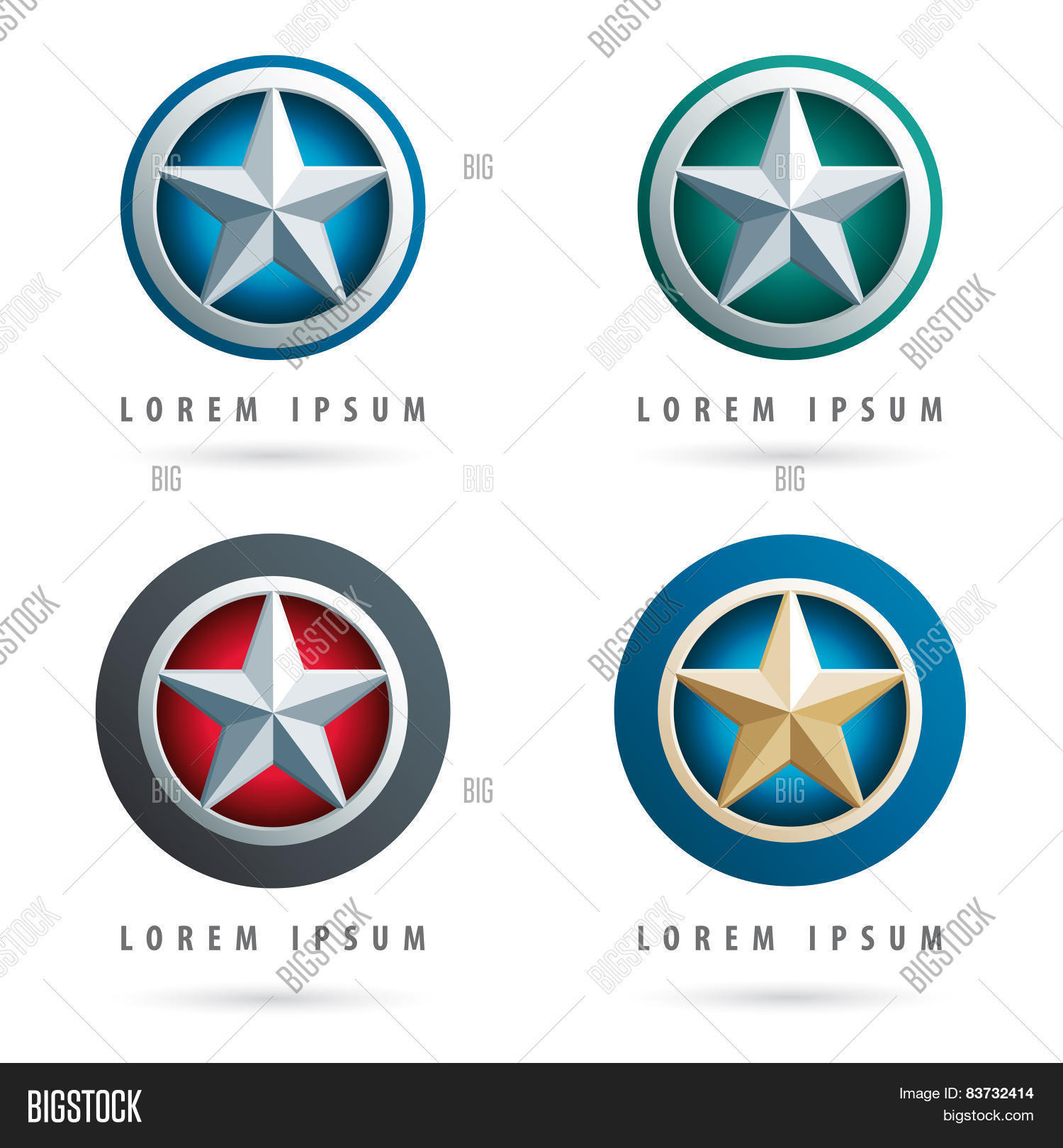 Star Shaped Logos Vector & Photo (Free Trial) | Bigstock