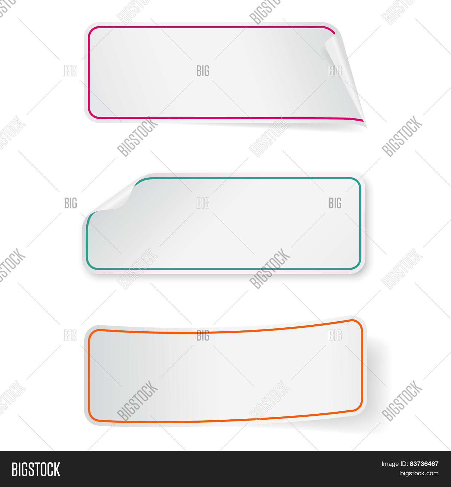 Set Long Sticker Vector & Photo (Free Trial) | Bigstock