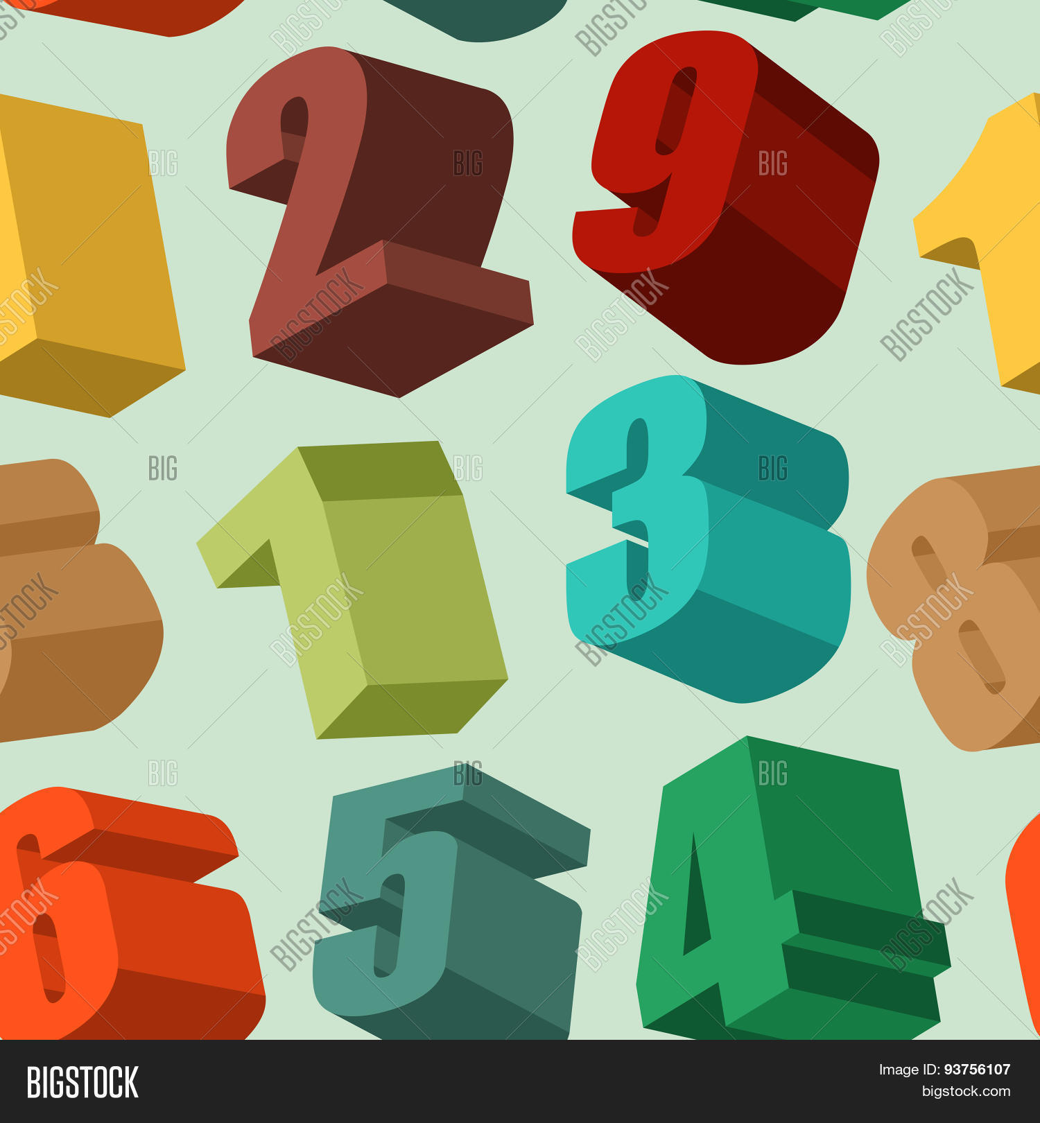 3d Numbers Colors Vector & Photo (Free Trial) | Bigstock