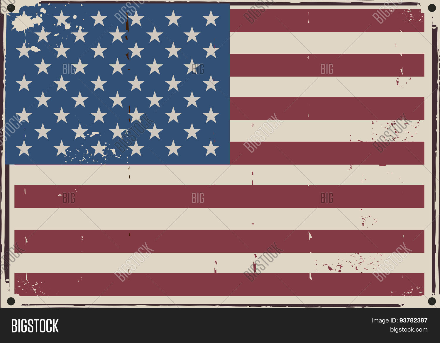 Vintage American Flag Vector & Photo (Free Trial) | Bigstock