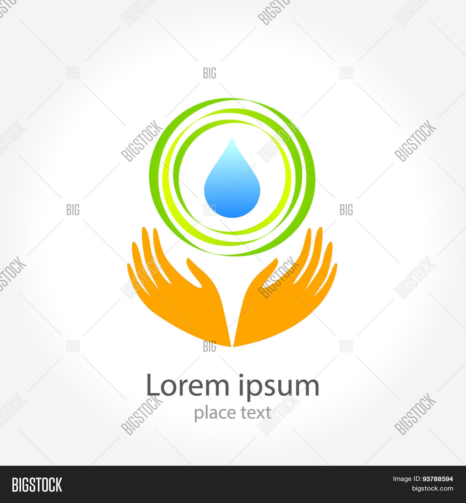 Drop Water His Hands Vector & Photo (Free Trial) | Bigstock