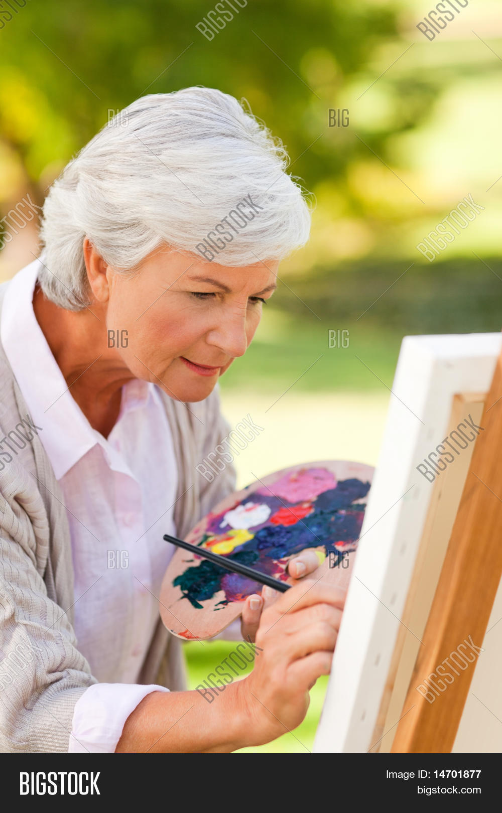 Mature Woman Painting Image & Photo (Free Trial) | Bigstock