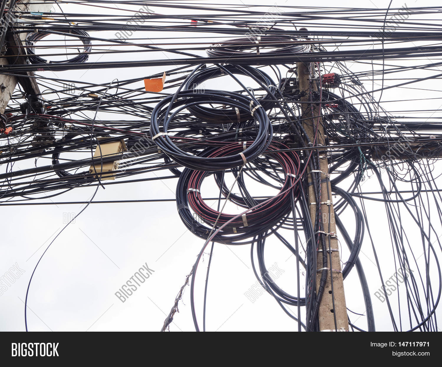 Chaos Cables Wires On Image & Photo (Free Trial) | Bigstock