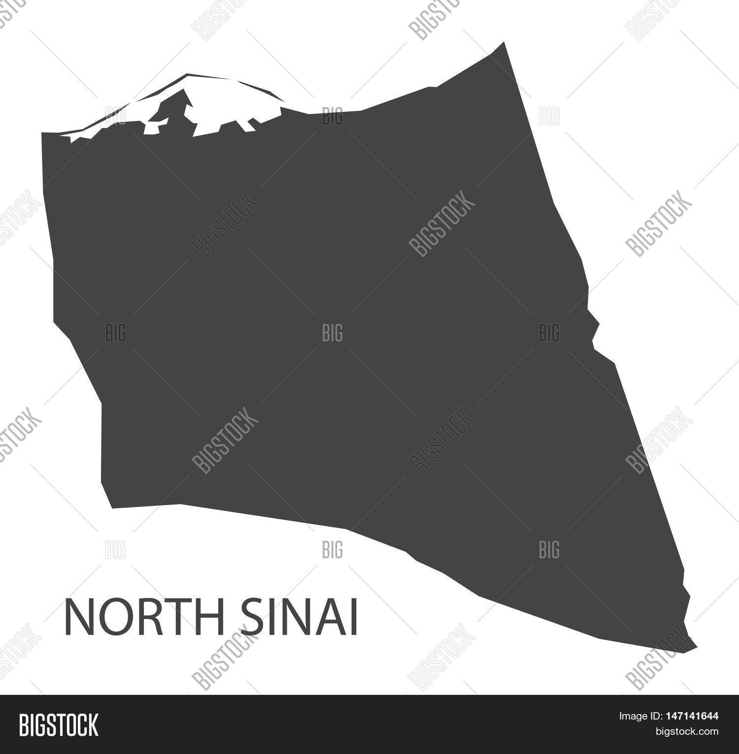 North Sinai Egypt Map Vector & Photo (Free Trial) | Bigstock