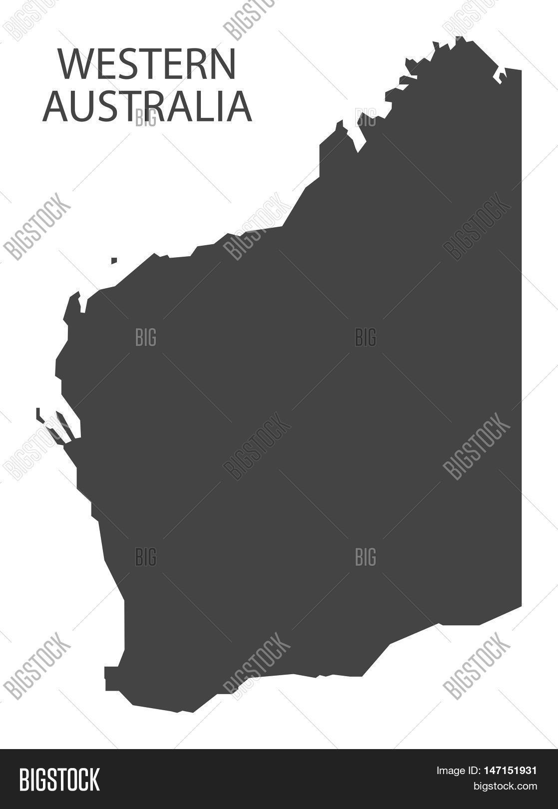 Western Australia Map Vector & Photo (Free Trial) | Bigstock