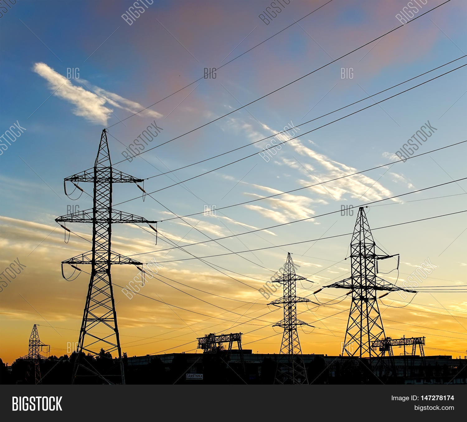 Silhouette Power Lines Image & Photo (Free Trial) | Bigstock