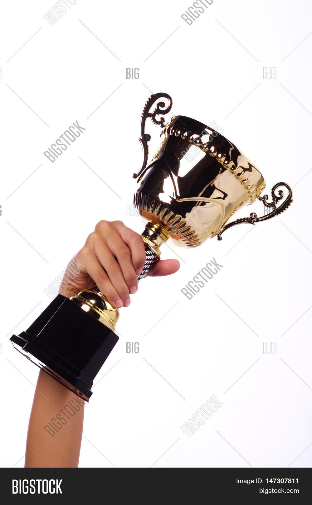 Hand Holding Throphy Image & Photo (Free Trial) | Bigstock
