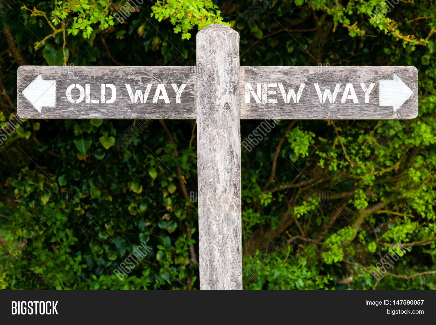 Old Way Versus New Way Image & Photo (Free Trial) | Bigstock