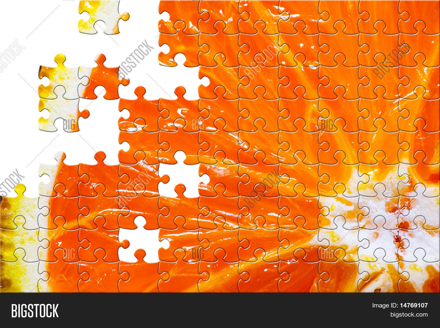 Puzzle Sliced Orange Image & Photo (Free Trial) | Bigstock