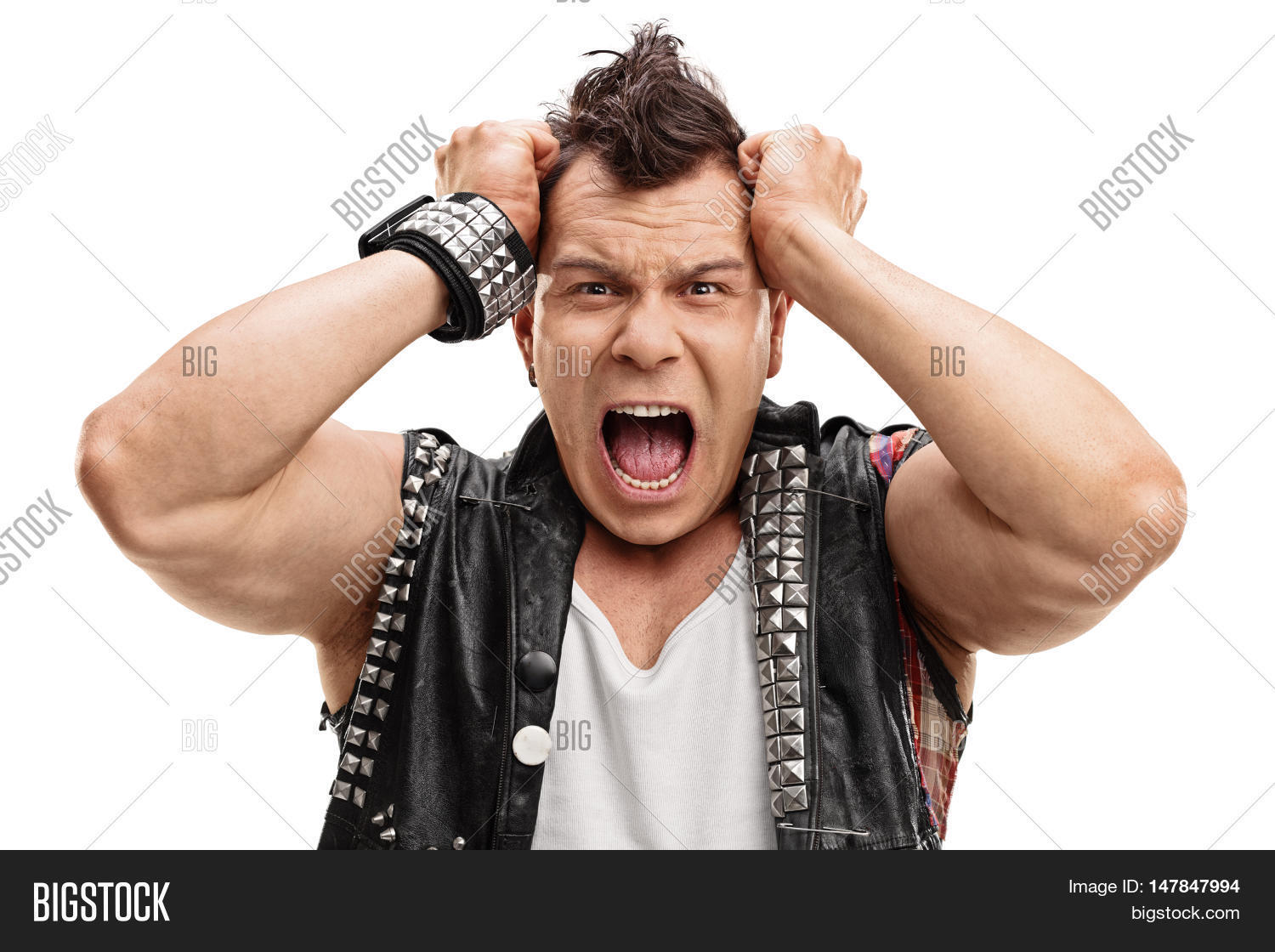 Angry Punker Posing Image & Photo (Free Trial) | Bigstock