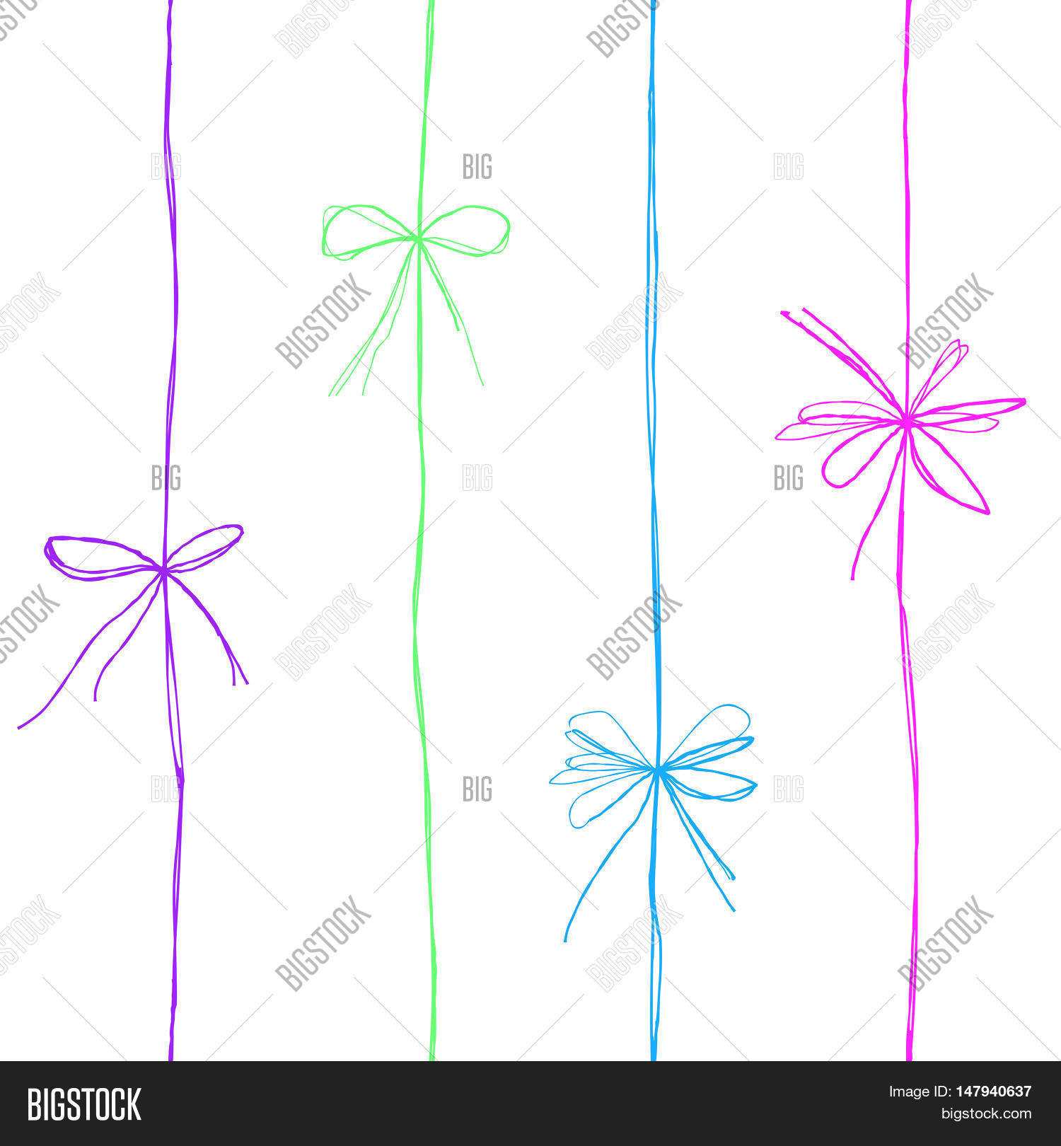 Bow Seamless Pattern Vector & Photo (Free Trial) | Bigstock