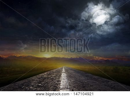 Moon Road Images, Illustrations & Vectors (Free) - Bigstock