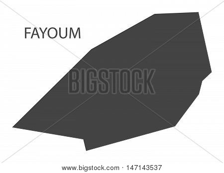 Fayoum Egypt Map Grey Vector & Photo (Free Trial) | Bigstock