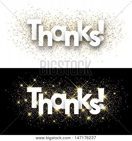 Thanks Paper Banner Vector & Photo (Free Trial) | Bigstock