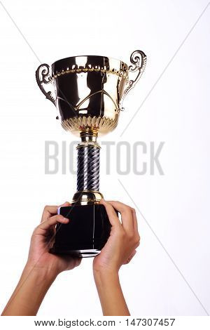 Hand Holding Throphy Image & Photo (Free Trial) | Bigstock