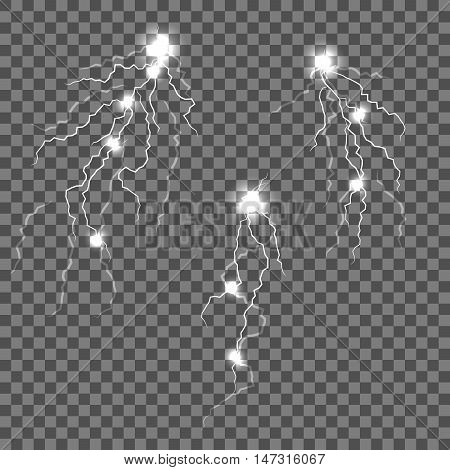 Vector Lightnings Set Vector & Photo (Free Trial) | Bigstock