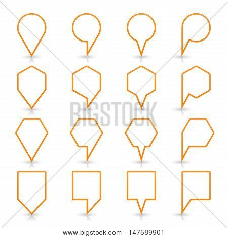 Orange Map Pin Sign Vector & Photo (Free Trial) | Bigstock