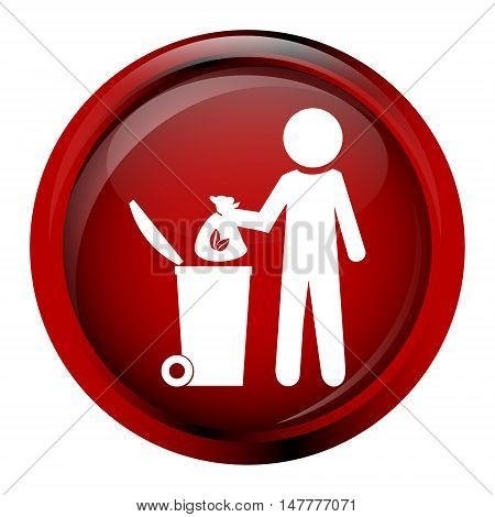 Trash Bin Man Symbol Vector & Photo (Free Trial) | Bigstock