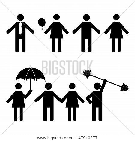Set Stick Figures Vector & Photo (Free Trial) | Bigstock
