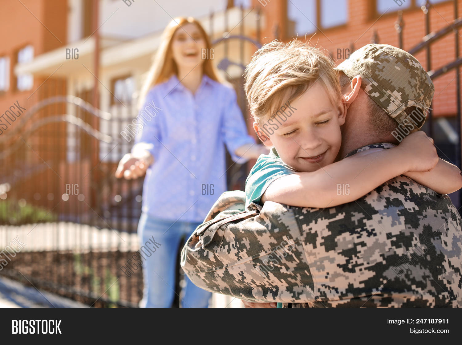 Male Soldier Hugging Image & Photo (Free Trial) | Bigstock
