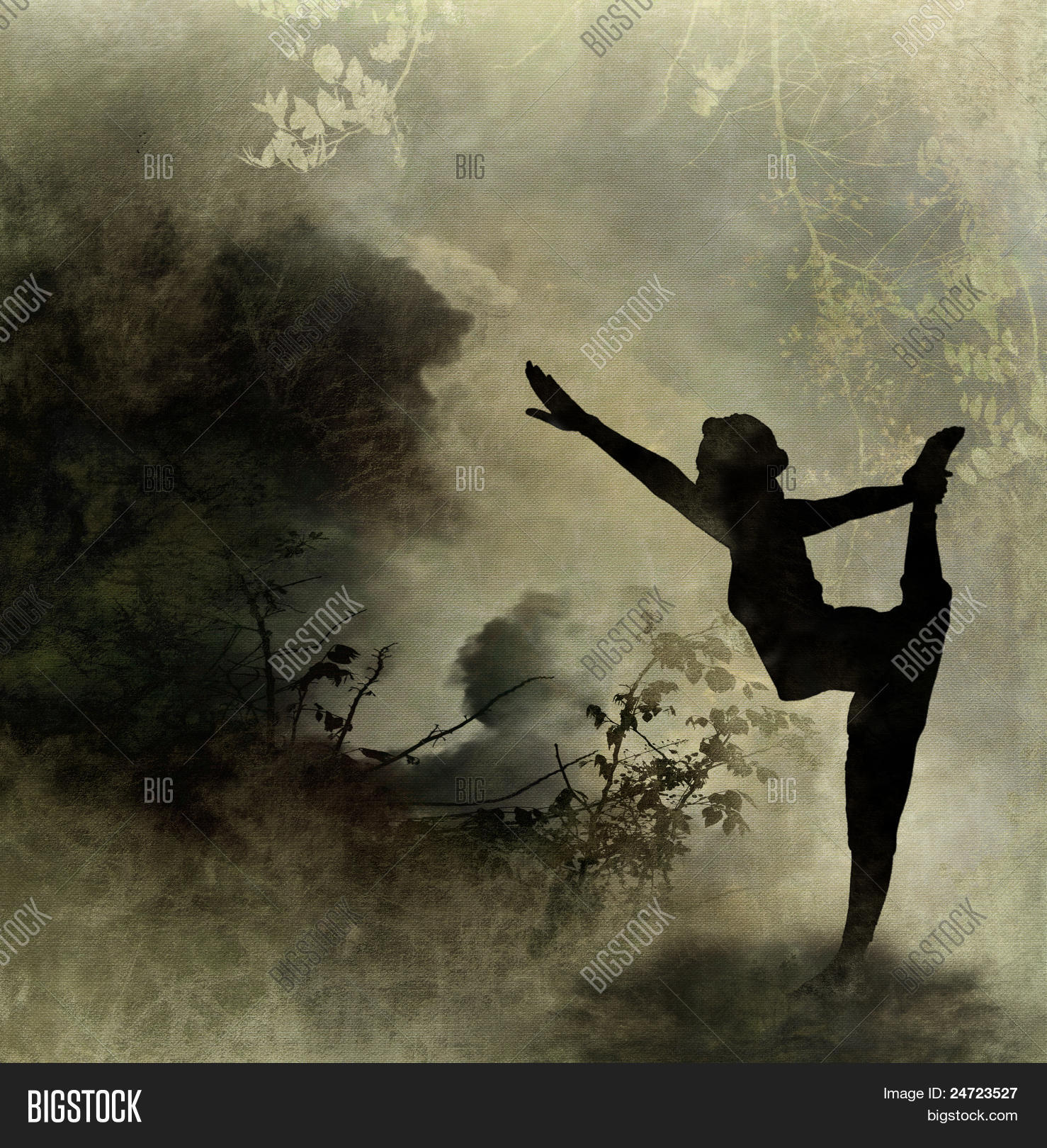 Yoga Art Background On Image & Photo (Free Trial) | Bigstock