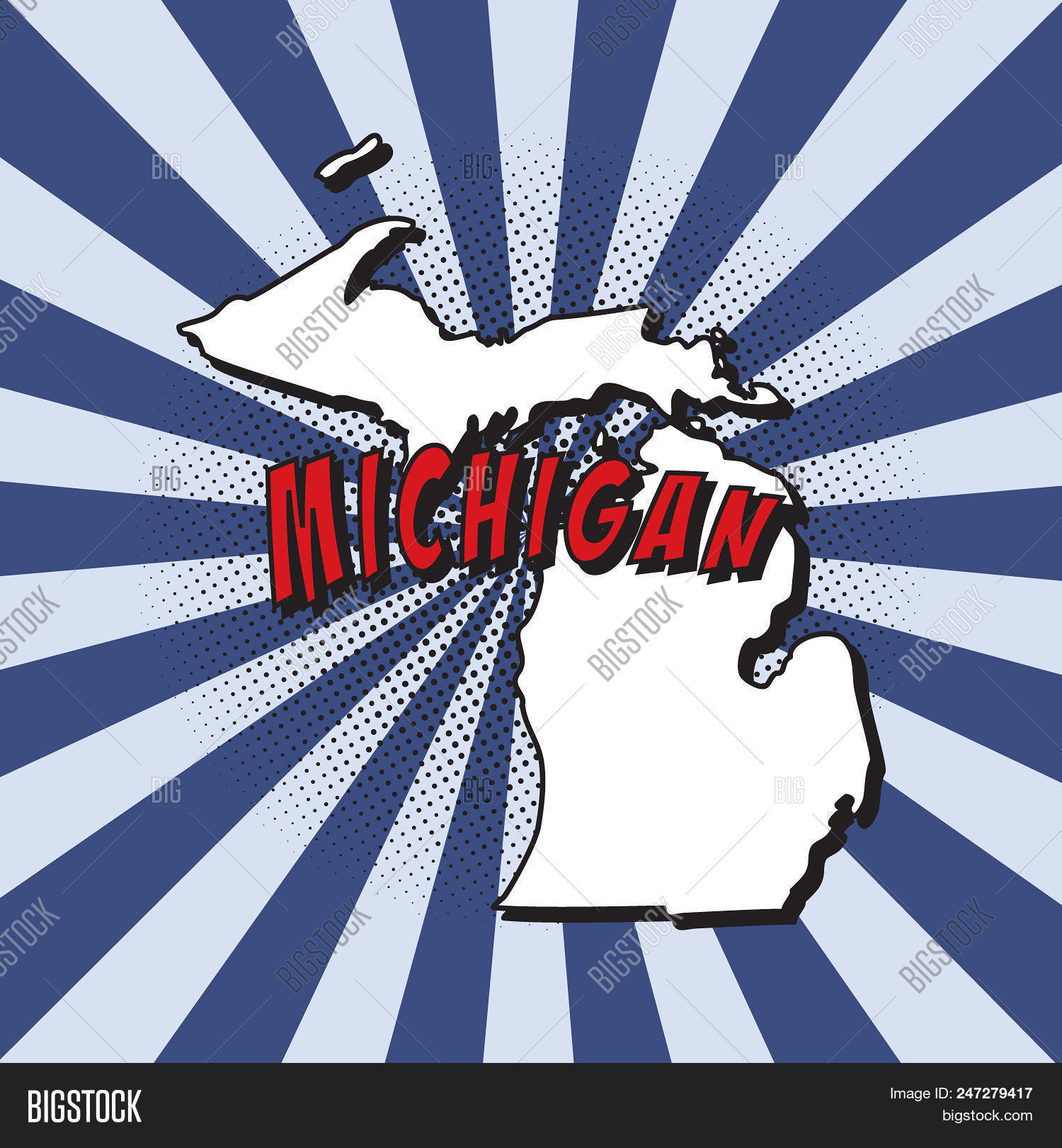 Map Michigan U.s. Image & Photo (Free Trial) | Bigstock