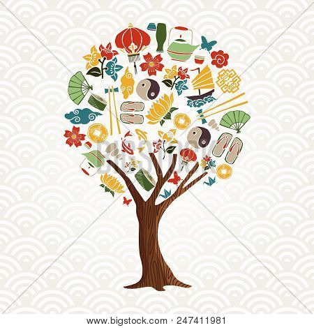 Asian Culture Tree Vector & Photo (Free Trial) | Bigstock