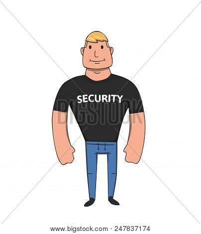 Security Guy Cartoon Vector & Photo (Free Trial) | Bigstock