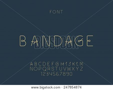 Bandage Font. Vector Vector & Photo (Free Trial) | Bigstock
