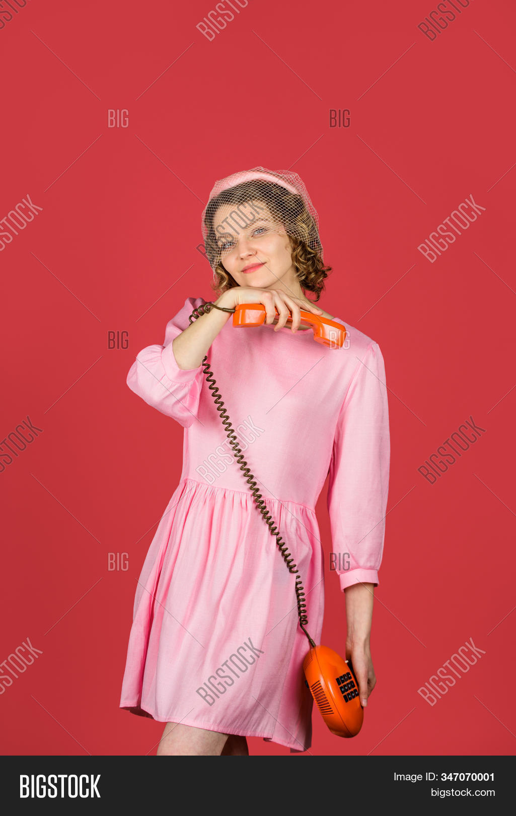Woman Talking On Retro Image & Photo (Free Trial) | Bigstock