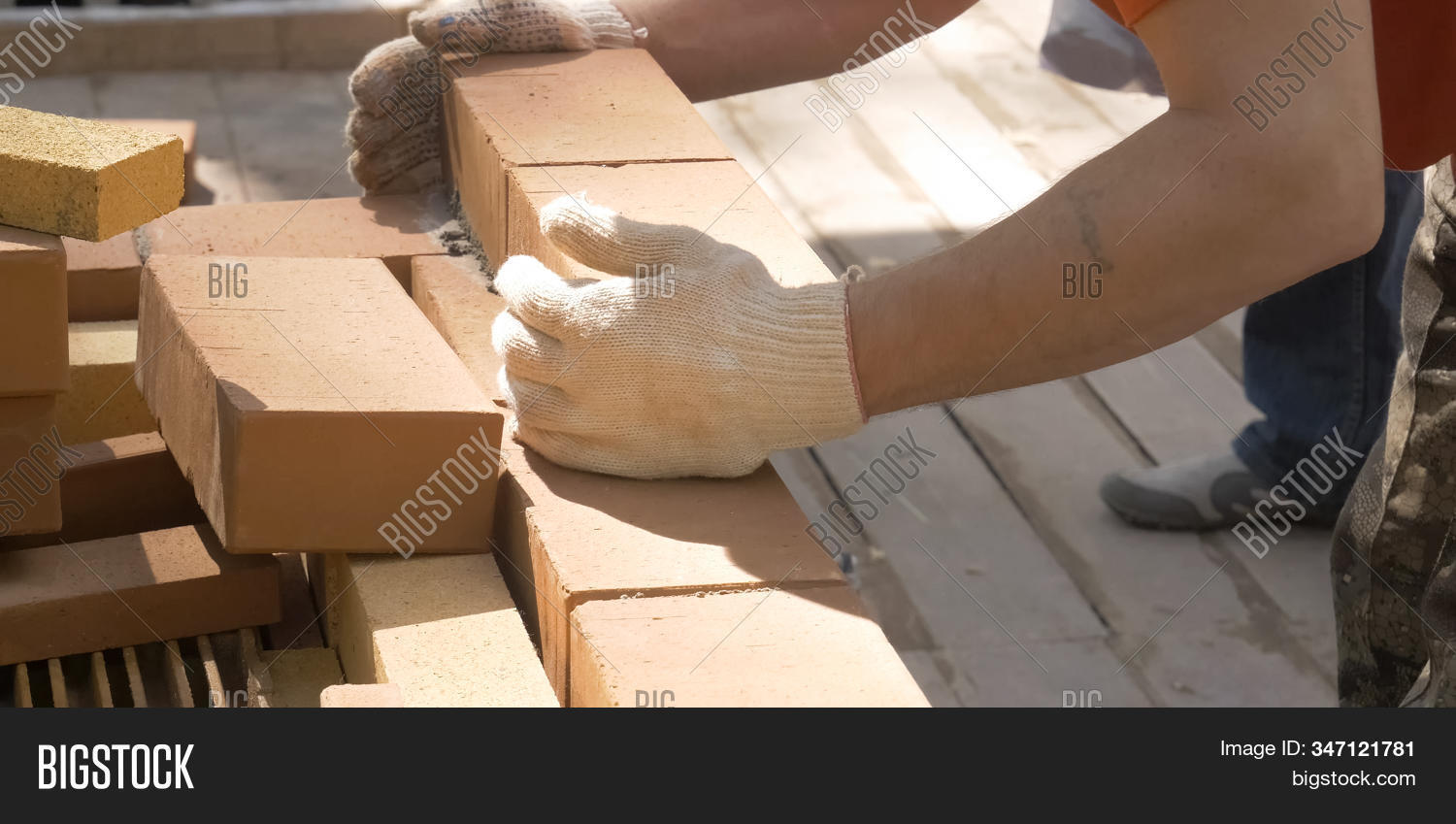 Man Builds Brick Wall Image & Photo (Free Trial) | Bigstock