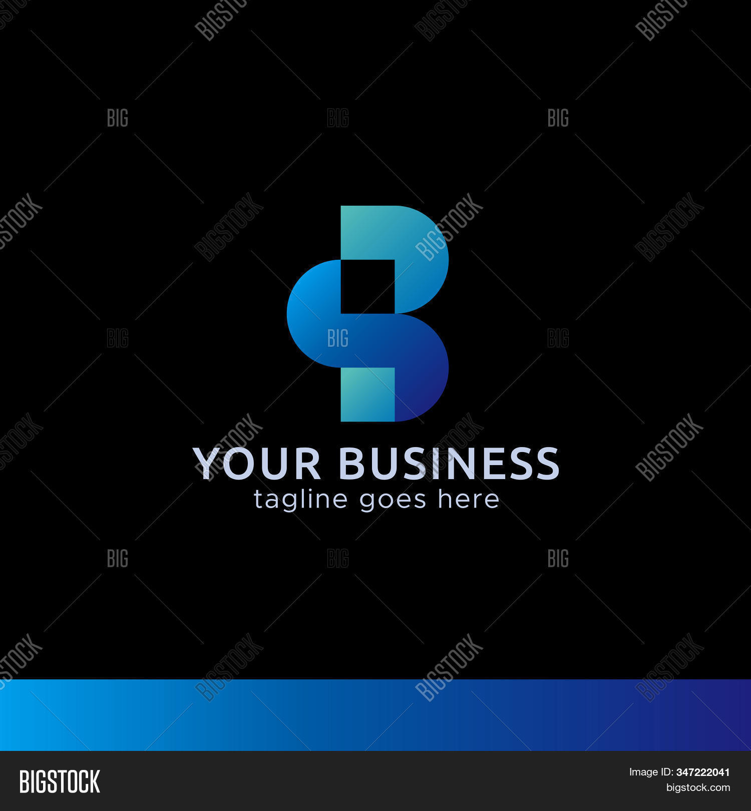 Sp Monogram Logo Blue Vector & Photo (Free Trial) | Bigstock