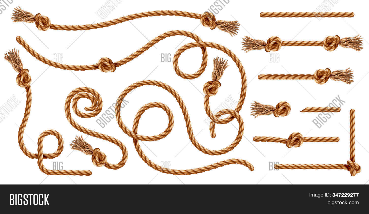 Set Isolated Knotted Image & Photo (Free Trial) | Bigstock
