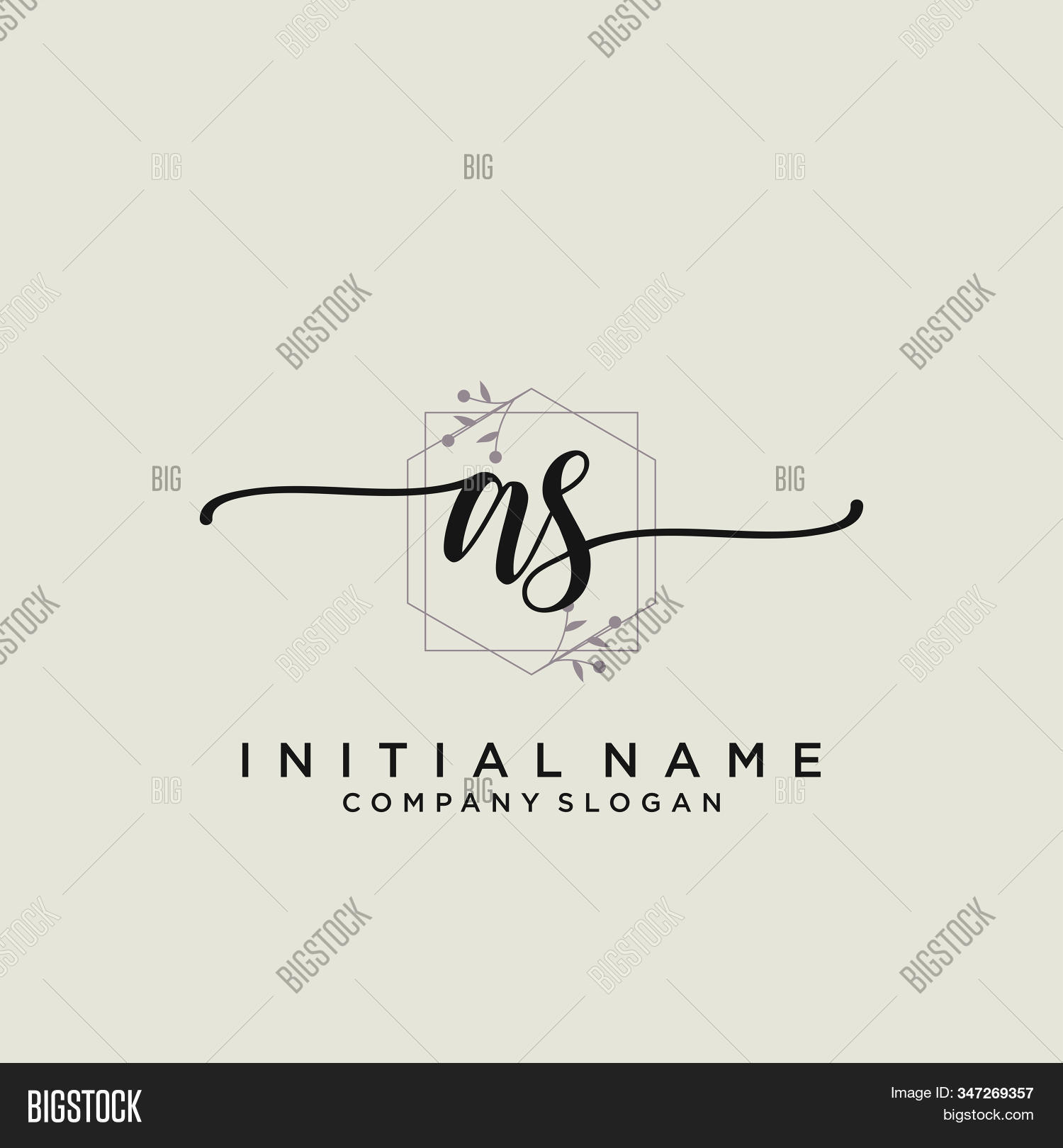 Letter Initial Beauty Vector & Photo (Free Trial) | Bigstock