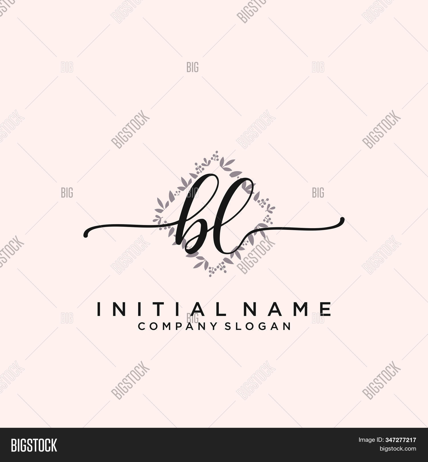 Bl Letter Initial Vector & Photo (Free Trial) | Bigstock