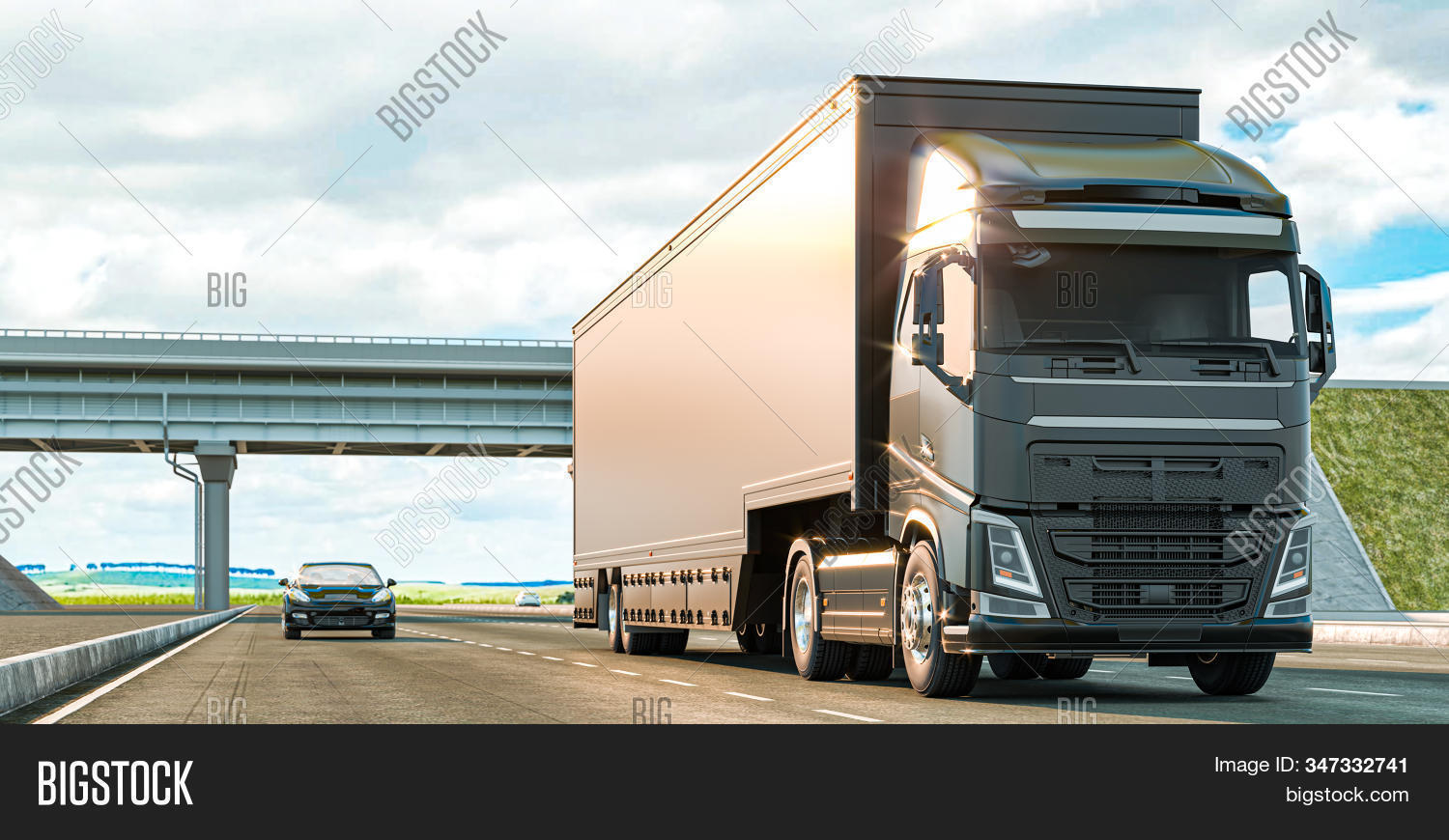 Front View White Semi Image & Photo (Free Trial) | Bigstock