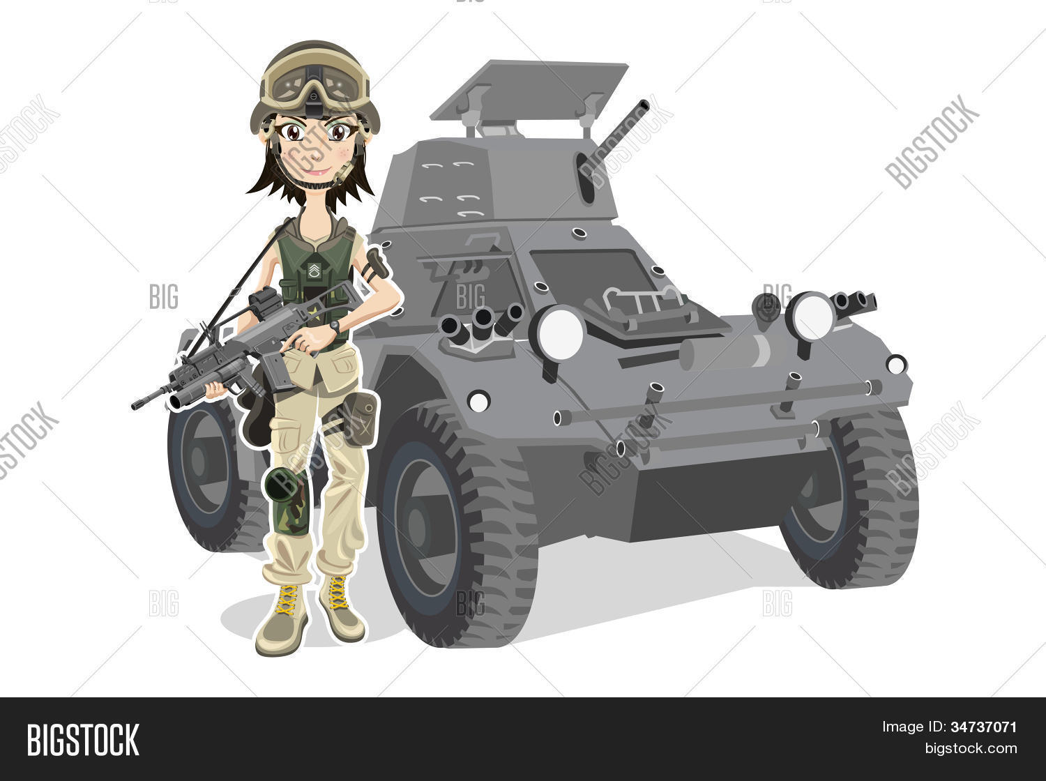 Female Soldier Vector & Photo (Free Trial) | Bigstock