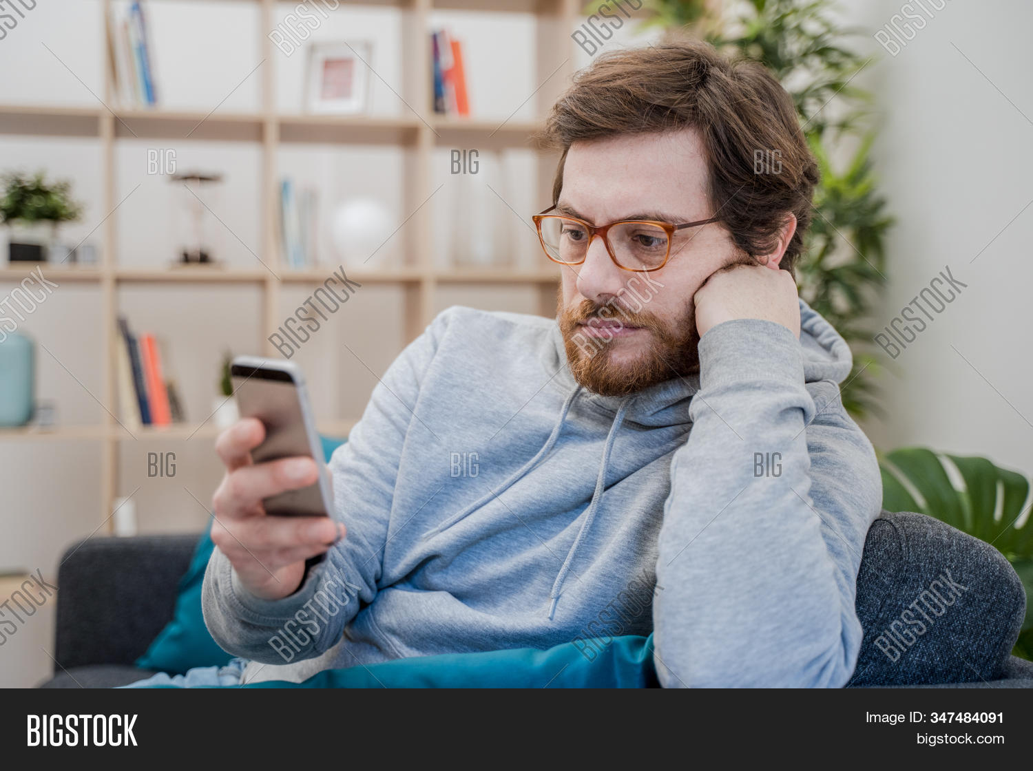Worried Person On Phone