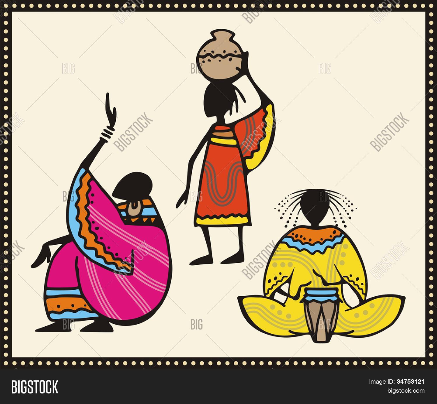 Vector Set African Vector & Photo (Free Trial) | Bigstock