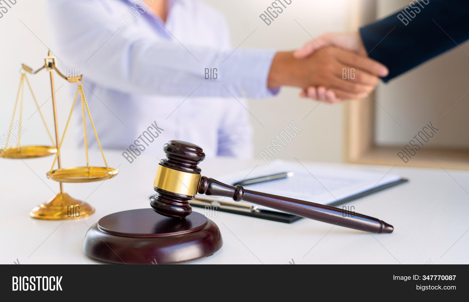 Judge Client Shaking Image & Photo (Free Trial) | Bigstock