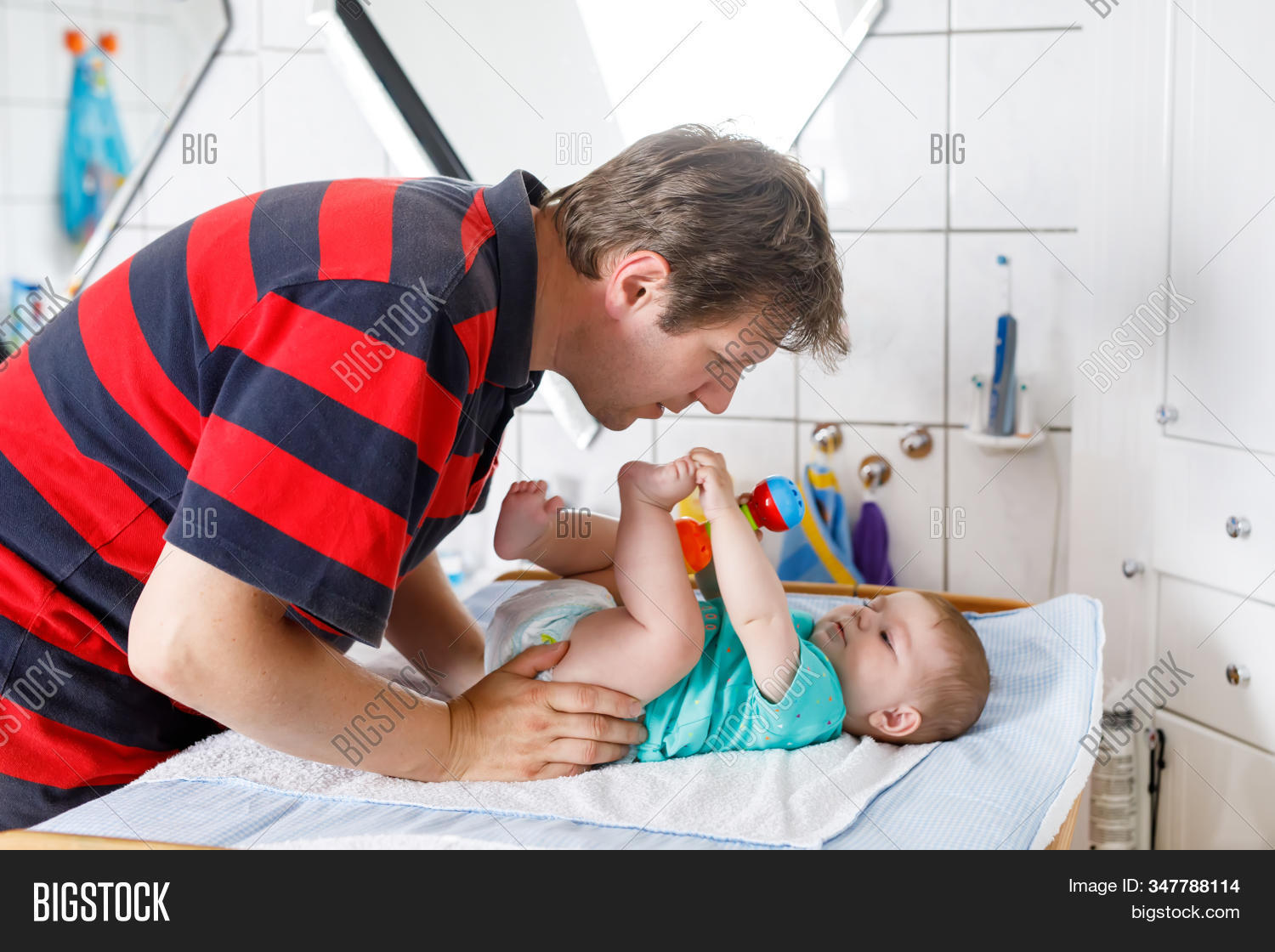 Loving Father Changing Image & Photo (Free Trial) | Bigstock