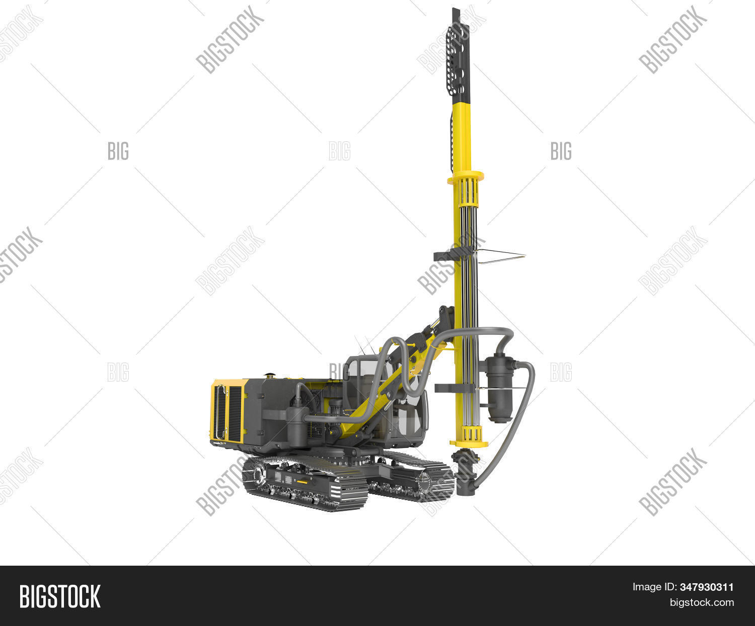 Yellow Drill Rig Image & Photo (Free Trial) | Bigstock
