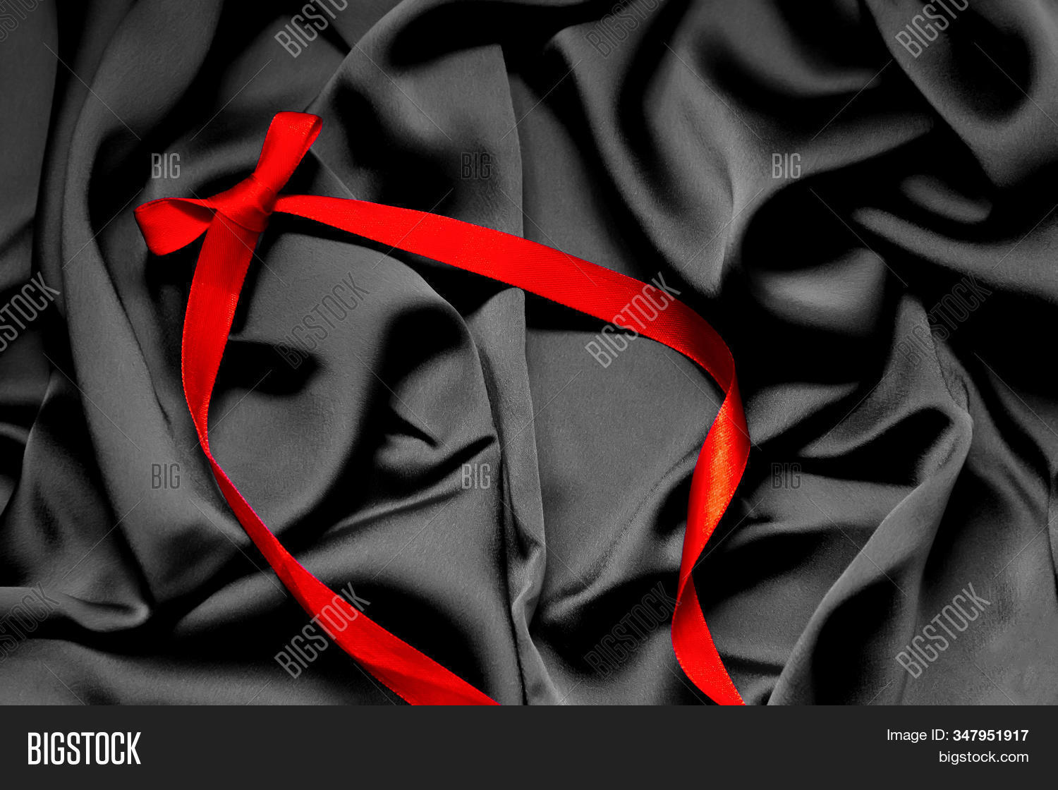 One Red Ribbon On Image & Photo (Free Trial) | Bigstock