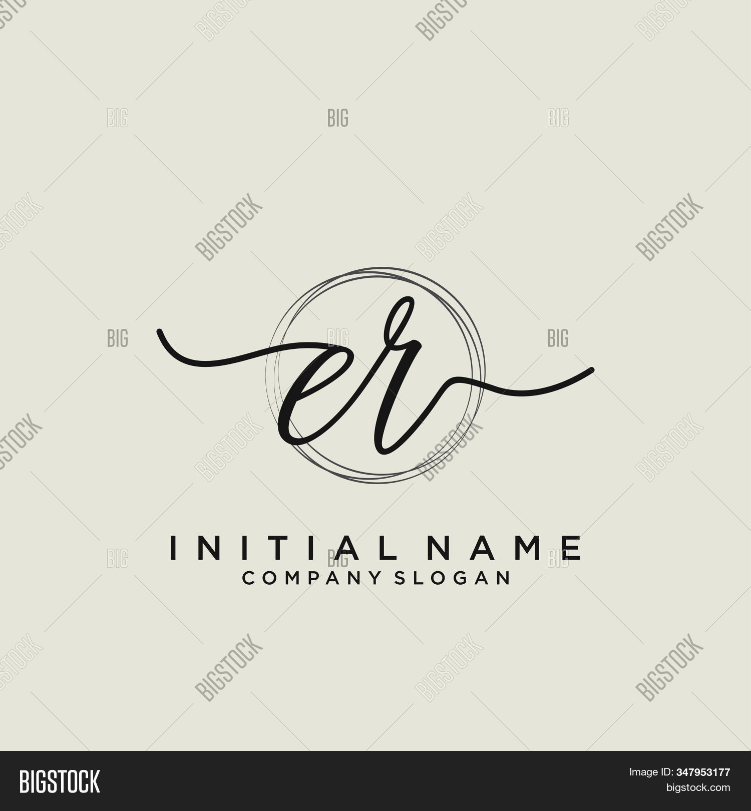 Er Initial Vector & Photo (Free Trial) | Bigstock