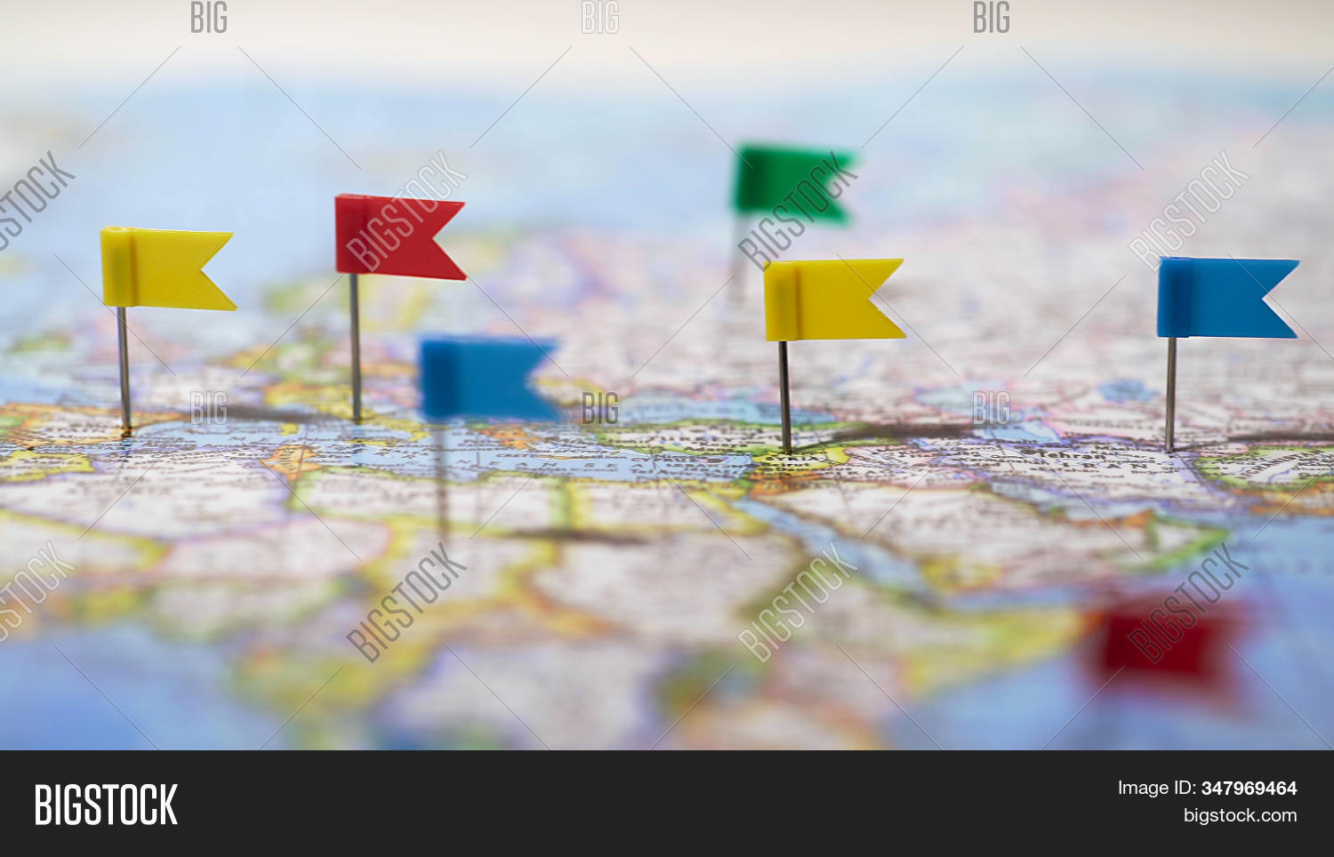 Many Locations Marked Image & Photo (Free Trial) | Bigstock